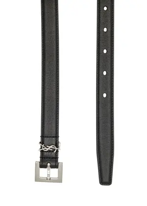 Saint Laurent Logo Leather Belt