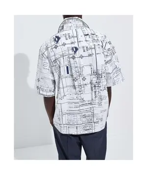 Bottega Veneta Cotton Poplin Printed Pajama Shirt