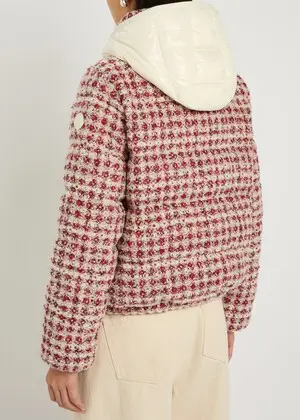Moncler Plaid Padded Metallic-tweed Jacket