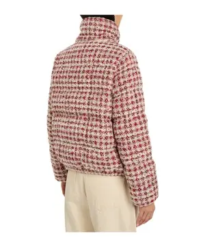 Moncler Plaid Padded Metallic-tweed Jacket