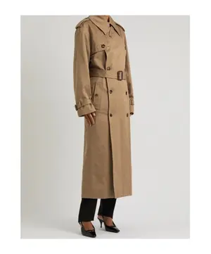 Saint Laurent Double-breasted Cotton Twill Trench Coat
