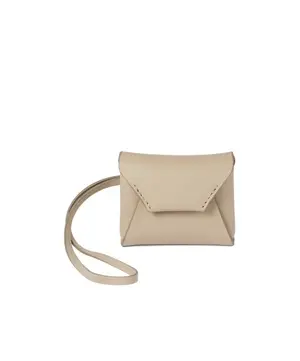 Brunello Cucinelli Leather Bag Charm - Light Yellow