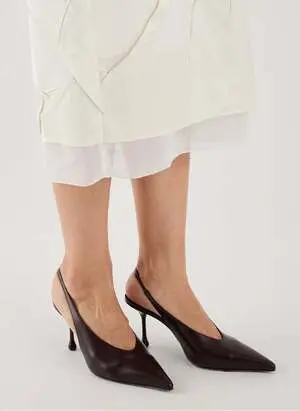 JIMMY CHOO Open-back Pointed Toe High-heeled Sandals