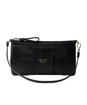 Prada Zipper Clutch - Black