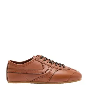 Dries Van Noten Dustin Panelled Leather Sneakers - Brown