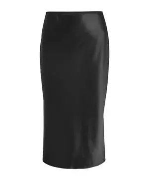 JOSEPH Isaak Silk Midi Slip Skirt - Black