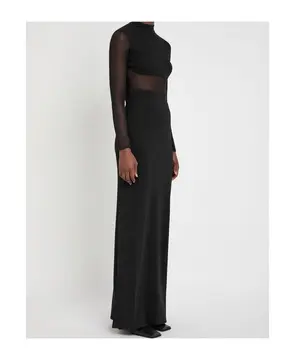 Alaïa Panelled Mesh Maxi Dress