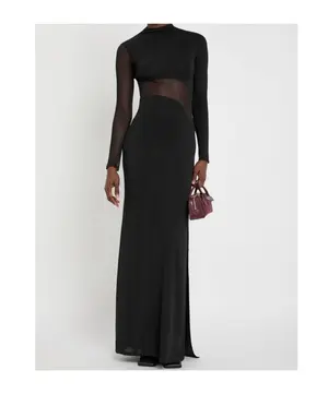 Alaïa Panelled Mesh Maxi Dress