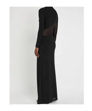 Alaïa Panelled Mesh Maxi Dress