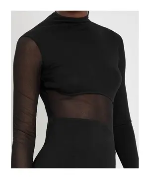 Alaïa Panelled Mesh Maxi Dress