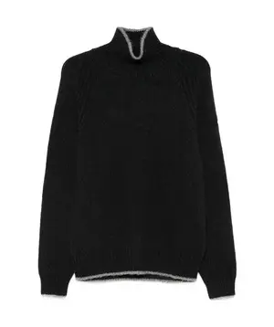 Moncler Alpaca Wool Blend Turtleneck Jumper - Black
