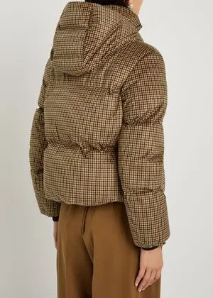 Moncler Quierzy Padded Houndstooth Velvet Jacket