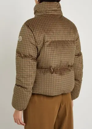 Moncler Quierzy Padded Houndstooth Velvet Jacket