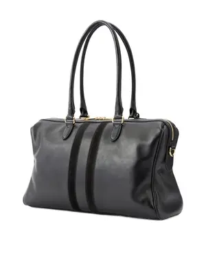 Gucci Large Boston Bag With Horsebit Detail - Black