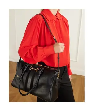 Gucci Large Boston Bag With Horsebit Detail - Black