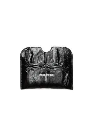Acne Studios Logo-detail Embossed Card Holder - Black