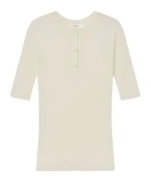 FRAME The Henley Rib Tee