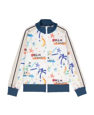 Palm Angels Graphic Print Logo Bomber Jacket