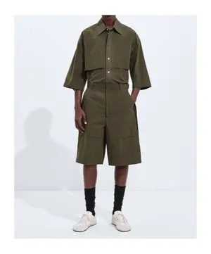 Bottega Veneta Macro Intreccio Cotton Shorts