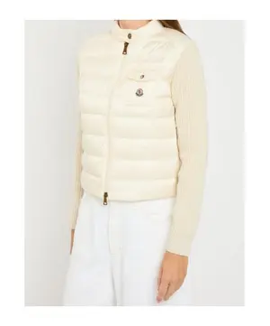 Moncler Quilted Wool And Cashmere-blend Cardigan