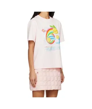 Casablanca Manga Tennis Graphic Print Organic Cotton T-shirt