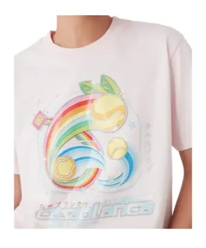 Casablanca Manga Tennis Graphic Print Organic Cotton T-shirt