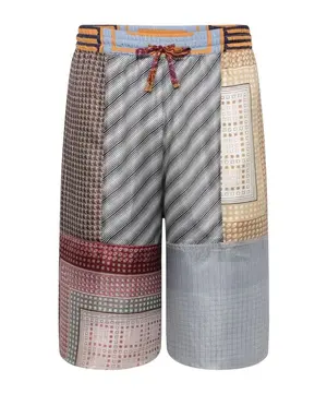 MARINE SERRE Patchwork Drawstring Shorts