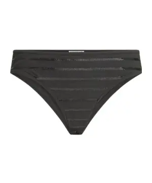 Brunello Cucinelli Striped Monili Bikini Bottoms - Black