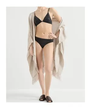 Brunello Cucinelli Stripes Monili Bikini Bottoms - Black