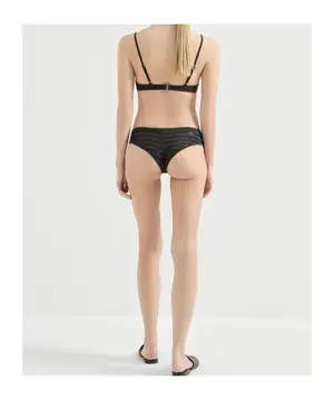 Brunello Cucinelli Stripes Monili Bikini Bottoms - Black