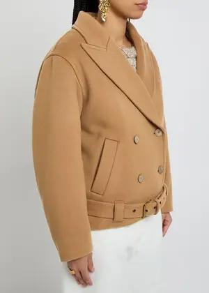 Isabel Marant Étoile Belted Wool And Cashmere-blend Jacket