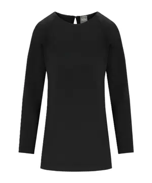 Max Mara Long-sleeved Crew Neck Sweatshirt - Black