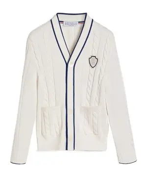 Brunello Cucinelli Cotton Cable Knit Cardigan