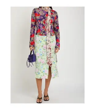 Acne Studios Dalmati Floral-print Crepe Midi Dress