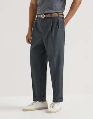 Brunello Cucinelli Double-pleat Tailored Trousers With Cuffed Hem