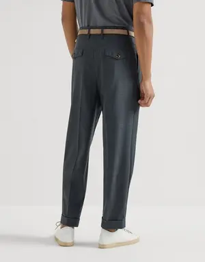 Brunello Cucinelli Double-pleat Tailored Trousers With Cuffed Hem