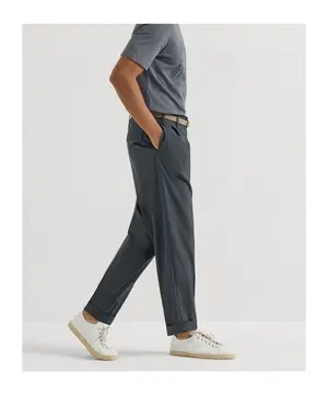 Brunello Cucinelli Double-pleat Tailored Trousers With Cuffed Hem