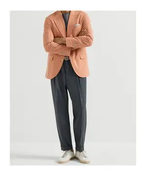 Brunello Cucinelli Double-pleat Tailored Trousers With Cuffed Hem