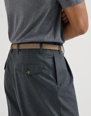 Brunello Cucinelli Double-pleat Tailored Trousers With Cuffed Hem