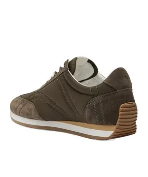 TOTEME Panelled Nylon And Suede Sneakers