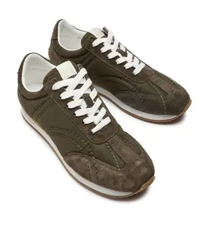 TOTEME Panelled Nylon And Suede Sneakers