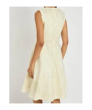 Moncler Floral Jacquard Cotton-twill Mini Dress