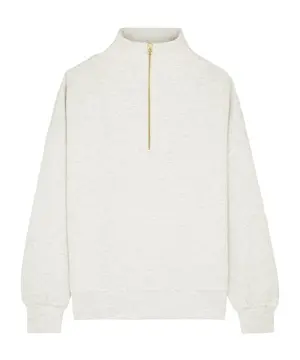 Varley Doublesoft Stretch-jersey Sweatshirt With Half-zip Neck - White