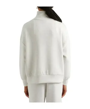 Varley Doublesoft Stretch-jersey Sweatshirt With Half-zip Neck - White
