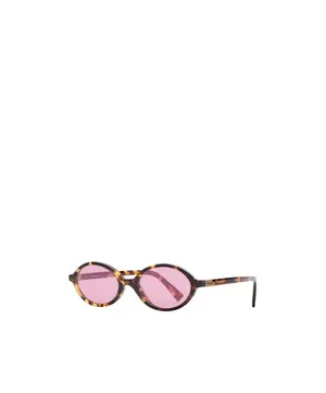 Miu Miu Miu Miu Oval Frame Sunglasses Pink