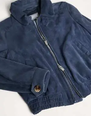 Brunello Cucinelli Suede Bomber Jacket