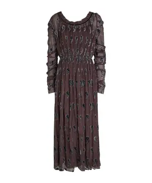 Tory Burch Paisley-devoré Silk-blend Midi Dress - Black