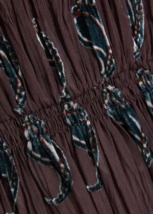 Tory Burch Paisley-devoré Silk-blend Midi Dress - Black