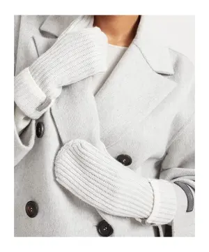 Brunello Cucinelli Cashmere Mittens - White