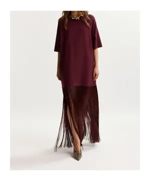 Essentiel Antwerp Fringed Hem Mini Dress